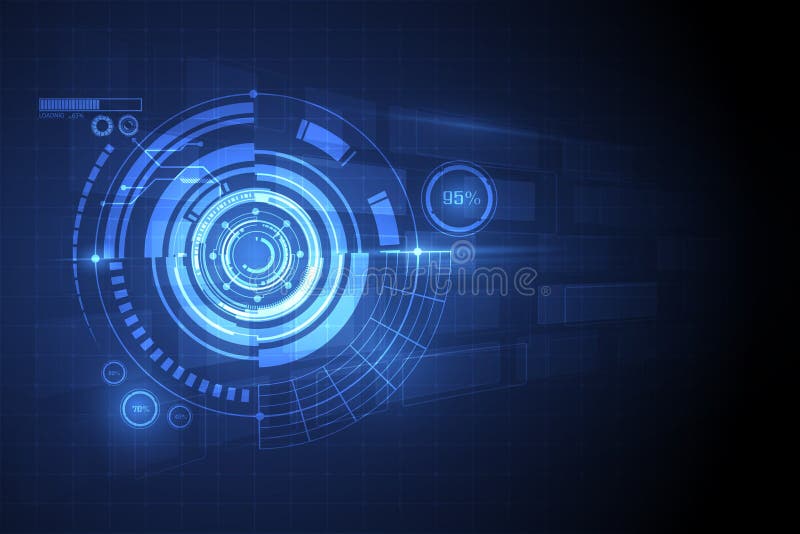 Circle Blue Abstract Technology Innovation Concept Vector Background ...