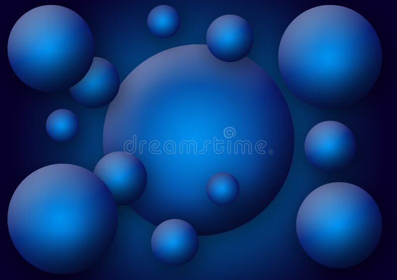 Circle Balls Spread Around Each Other in Depth Stock Image - Image of ...