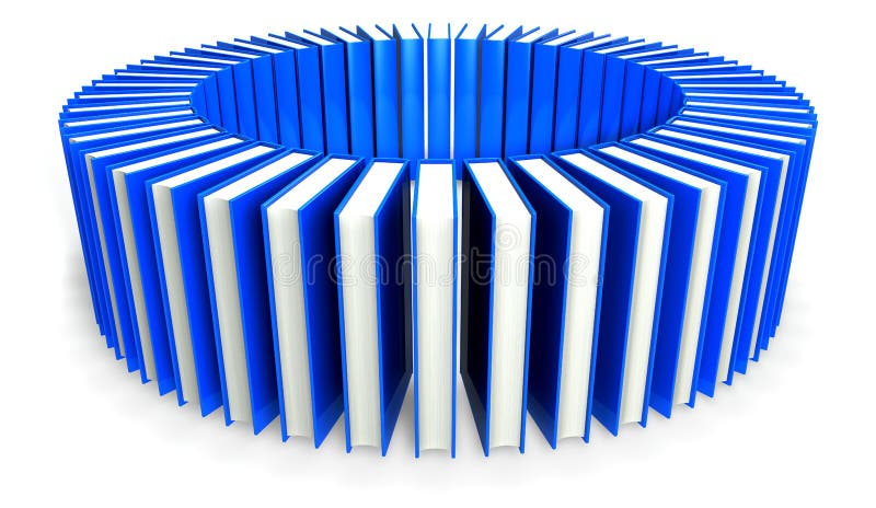 Circle of Colorful Books Around a Globe Stock Illustration ...