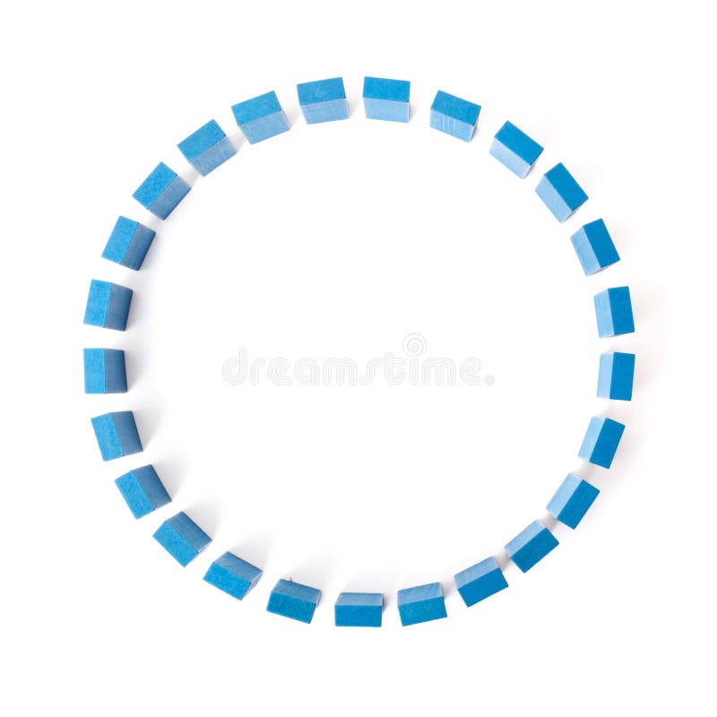 Circle of Blue Building Blocks Stock Image - Image of blue, loyalty ...