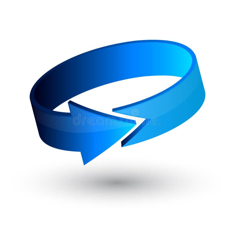 Arrow blue circle curve stock illustration. Illustration of jump - 33820586