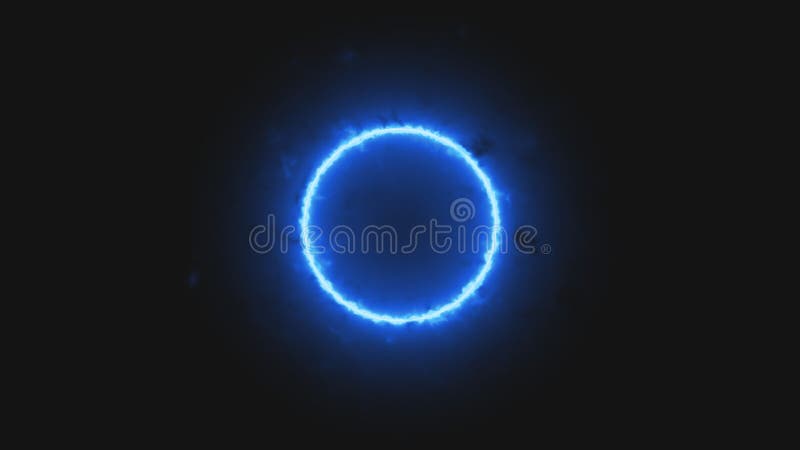 Circle Blue with Fire or Electric Effect Animation Stock Video - Video ...