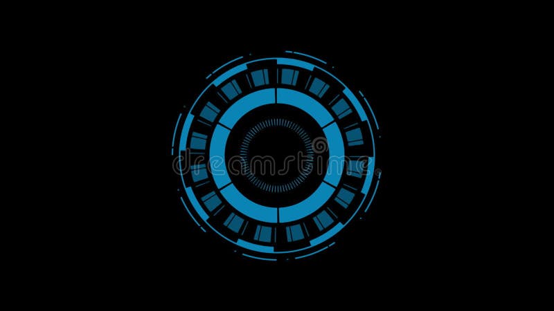 Circle Blue Holographic Endless or Infinite Loop – Futuristic Tech Spin ...