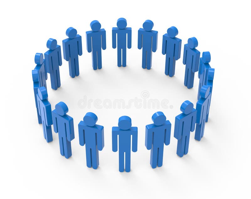 Circle of blue men images stock illustration. Illustration of circle ...