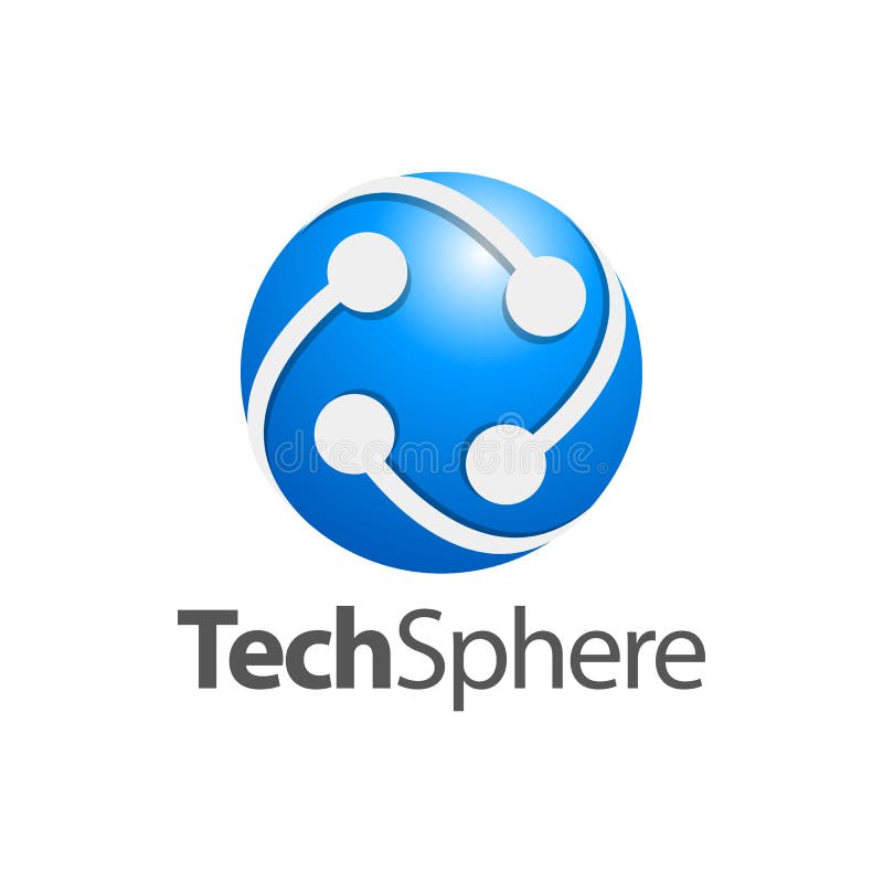 Circle Blue Sphere 3d Logo Concept Design. Symbol Graphic Template ...