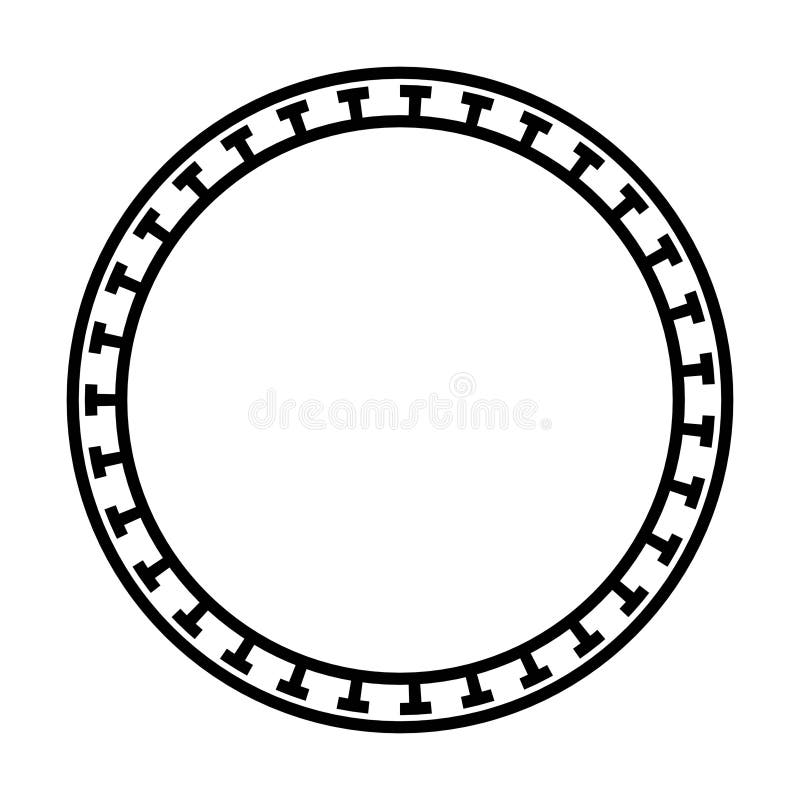 Circle Border Frame Rounded Design Vector Illustration in Minimal ...