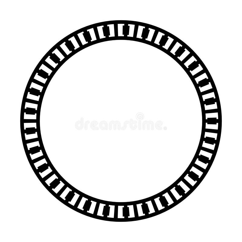 Circle Border Frame Rounded Design Vector Illustration in Minimal ...