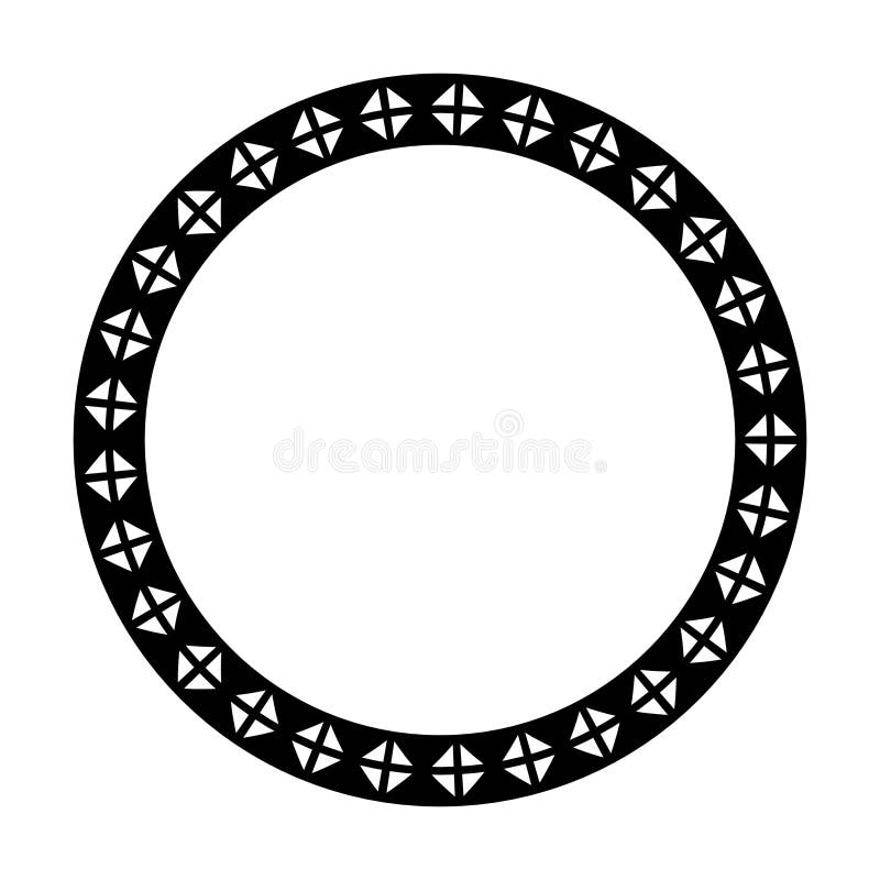 Circle Border Frame Rounded Design Vector Illustration in Minimal ...