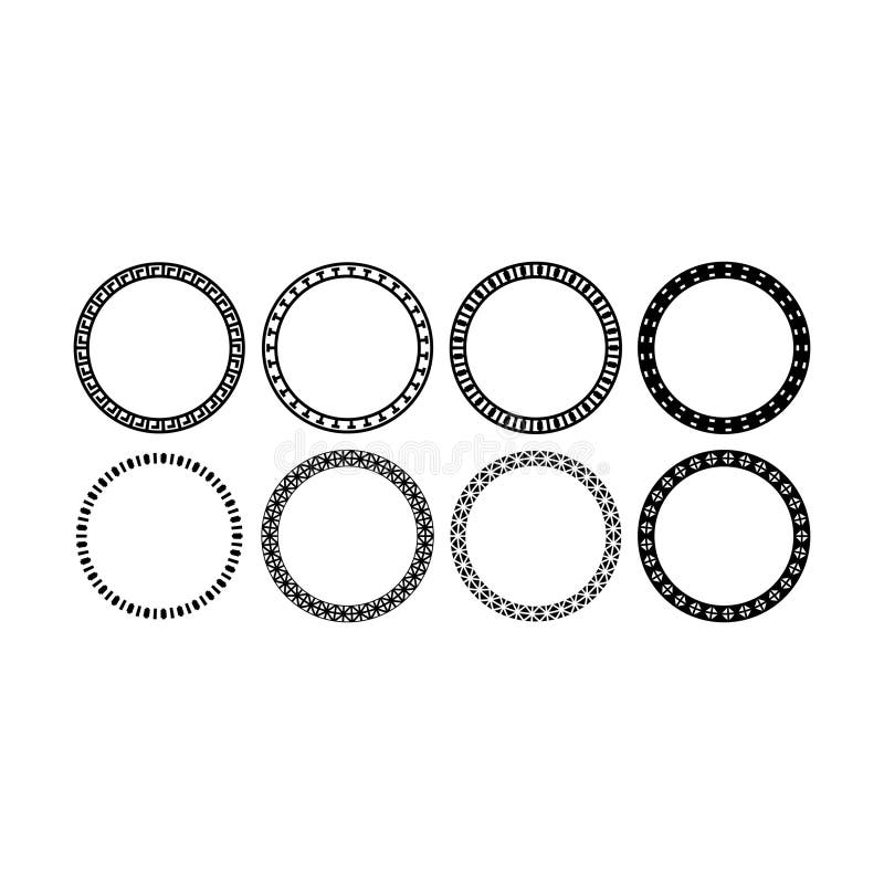 Circle Border Frame Rounded Design Vector Illustration in Minimal ...