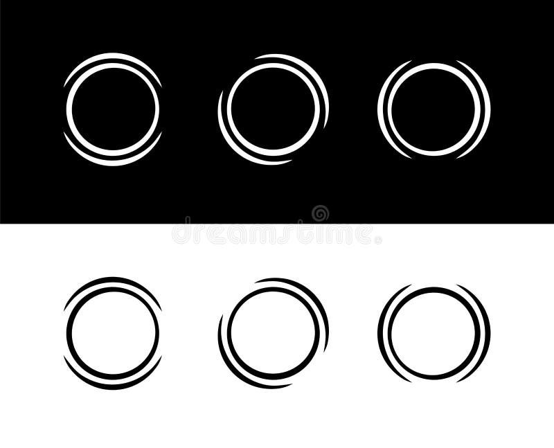 Circle Border Shape Set, Abstract Circle Frame, Vector Illustration ...