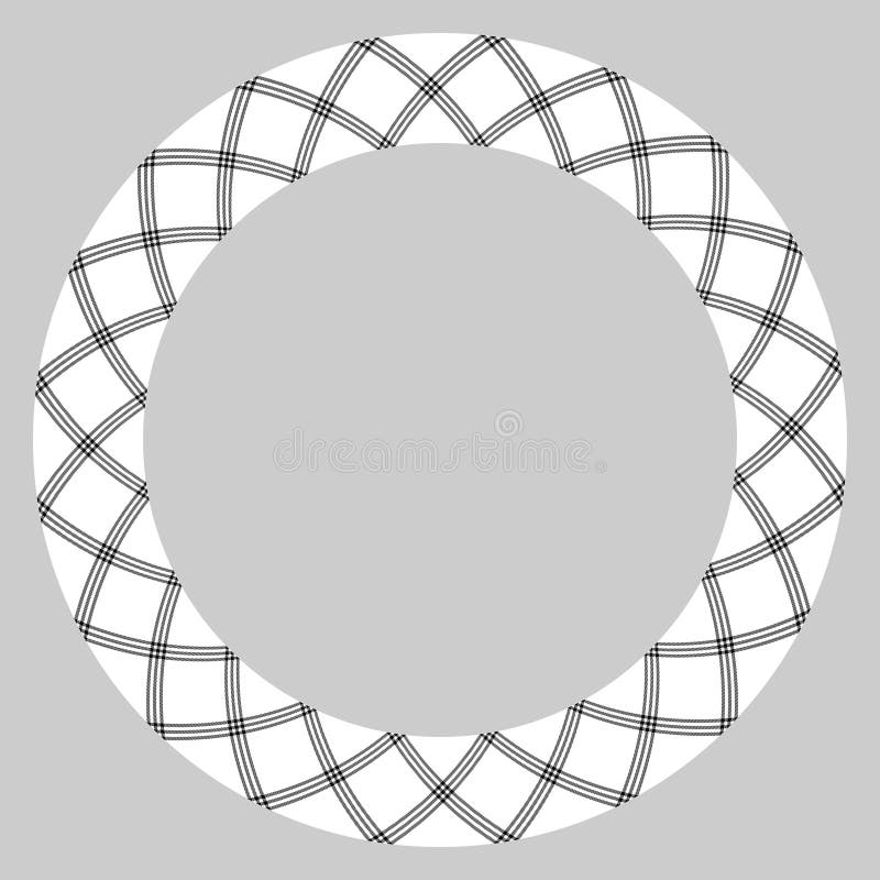 Circle Borders and Frames Vector. Round Border Pattern Geometric ...