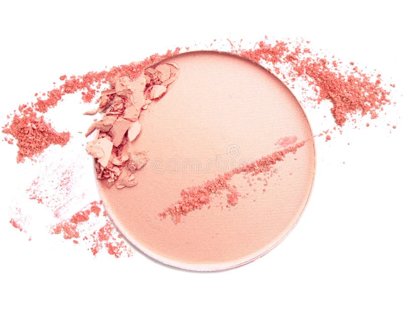 Circle Box Make Up Blush on. Stock Image - Image of crushed, texture ...