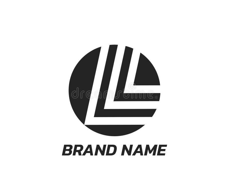 Circle with Broken Line Logo. Brand Name and Geometric Symbol Stock ...