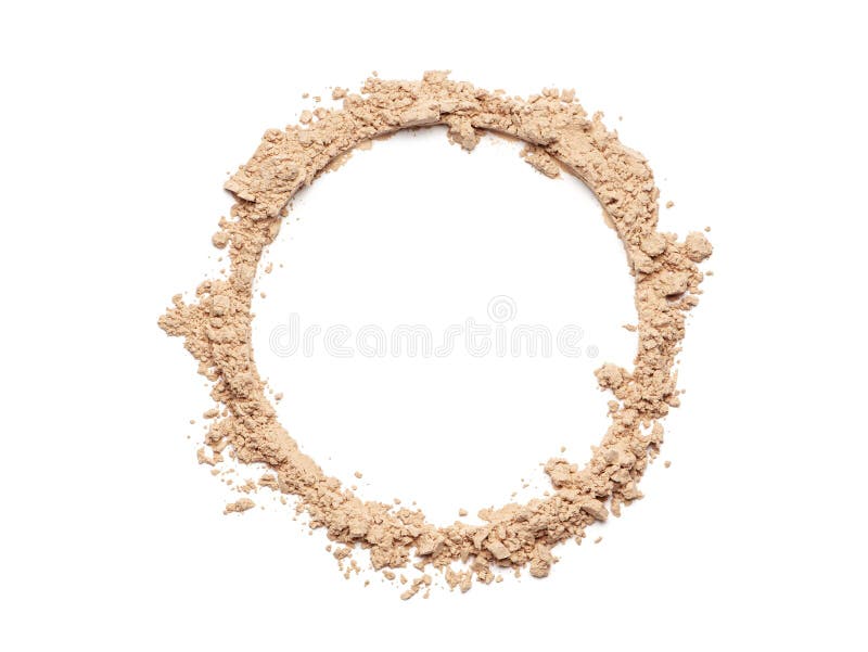 Circle of a Broken Make Up Powder Stock Image - Image of bronze, face ...