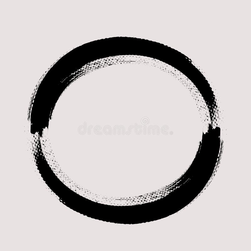 Circle Brush Stroke Vector. Painted Circle Frame Stock Vector ...