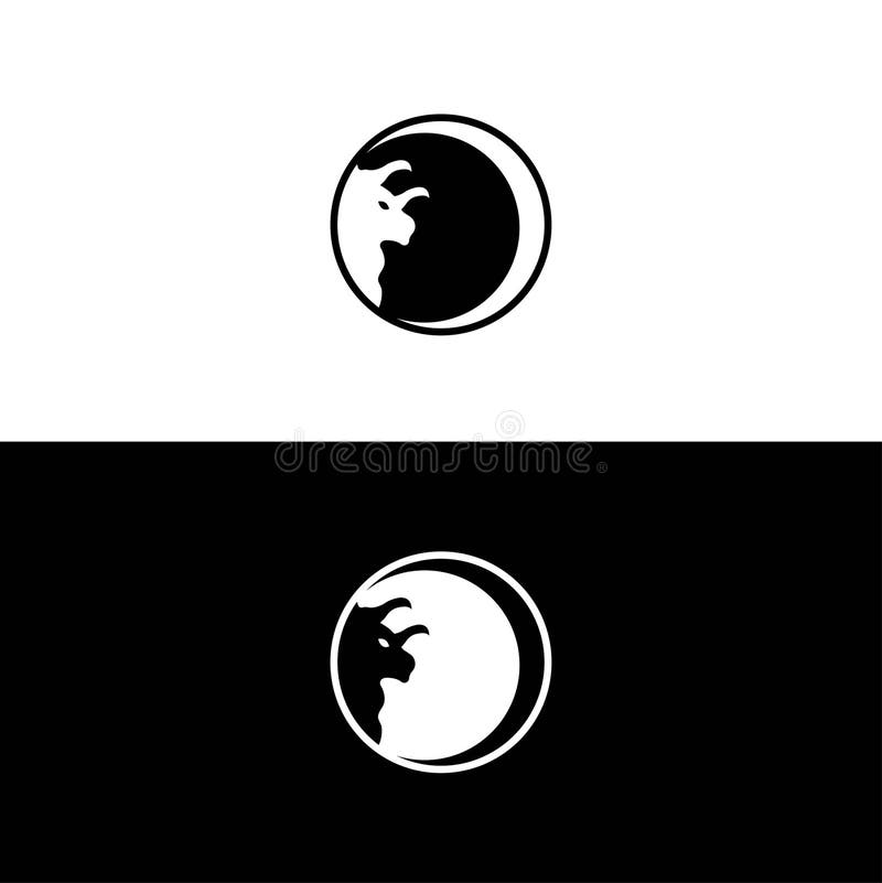 Circle Bull Animal Vector Logo Template Stock Vector - Illustration of ...