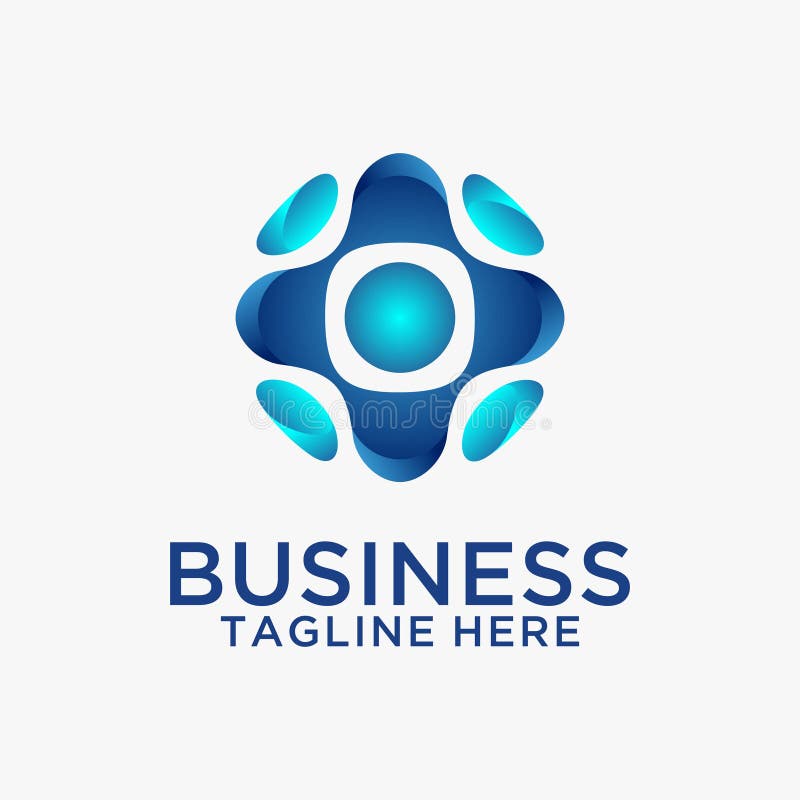 Circle Business Logo Design Stock Vector - Illustration of blue ...