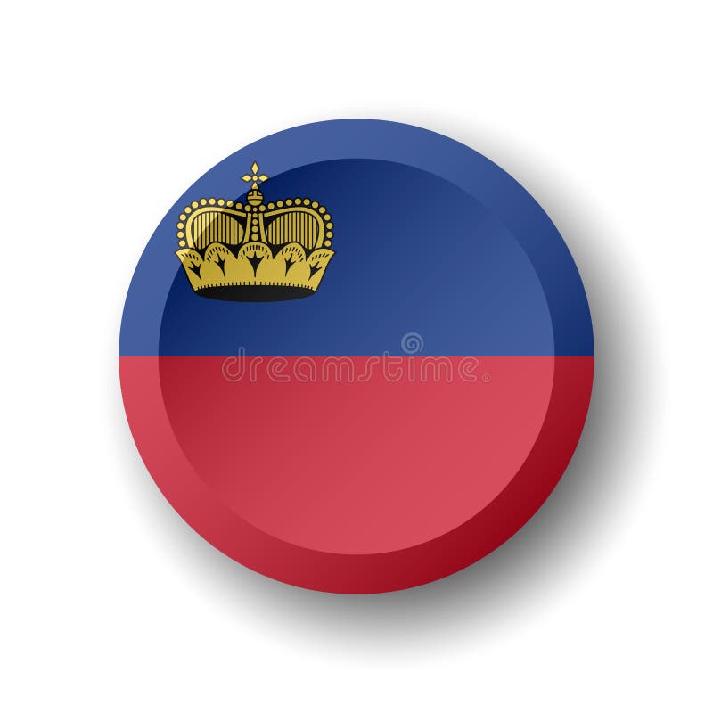 Circle Button Flag of Liechtenstein Stock Illustration - Illustration ... Circle Button Flag of Liechtenstein Stock Illustration - Illustration ...