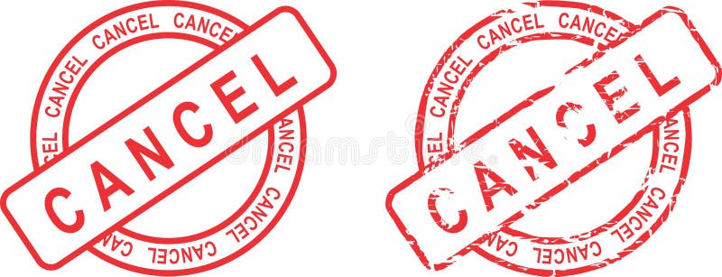Circle Cancel Sticker Stamp Set Stock Vector - Illustration of rubber ...
