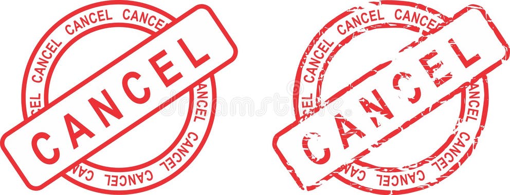 Circle Cancel Sticker Stamp Set Stock Vector - Illustration of rubber ...