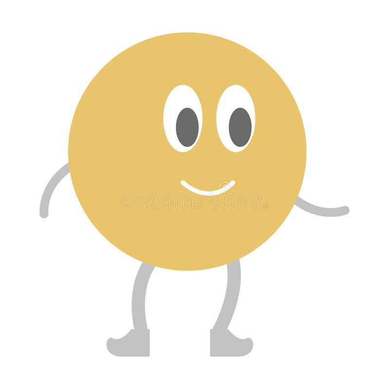 Circle Cartoon Geometric Shape for Kids To Learn Basic Math Education ...