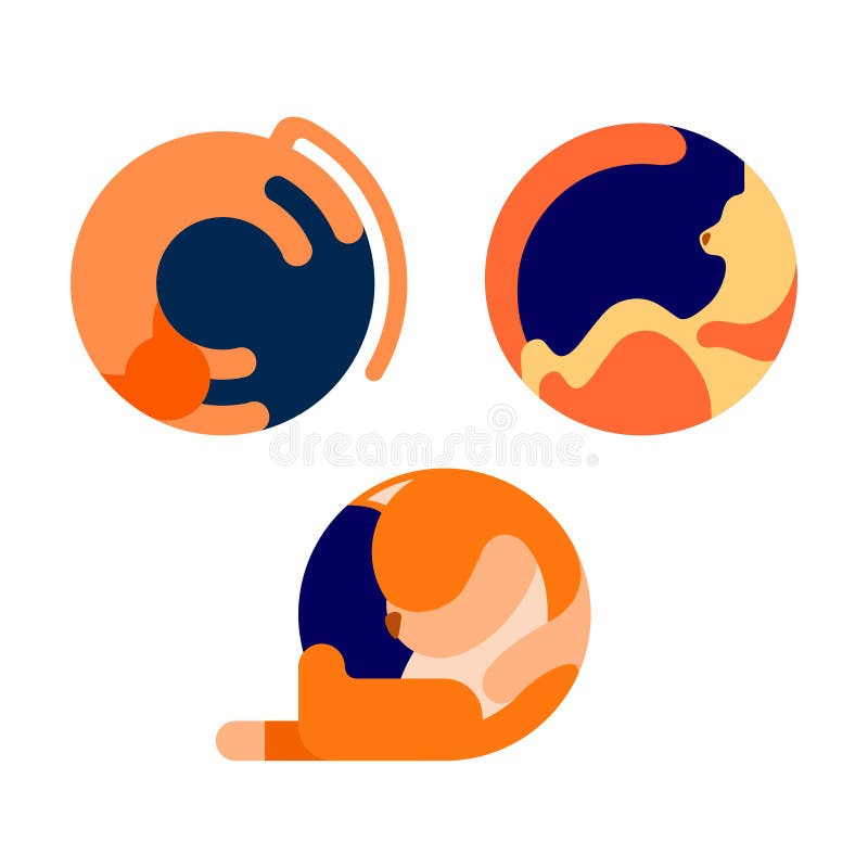 Circle Cat Logo Icon Symbol Set Stock Vector - Illustration of funny ...