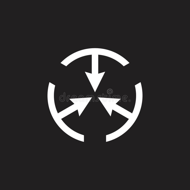 Circle Center Arrow Geometric Logo Vector Stock Vector - Illustration ...