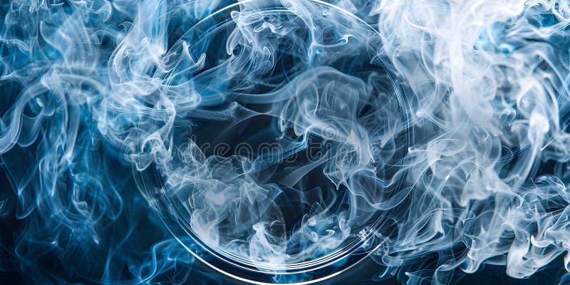 A Circle in the Center with Smoke Around Stock Image - Image of effect ...