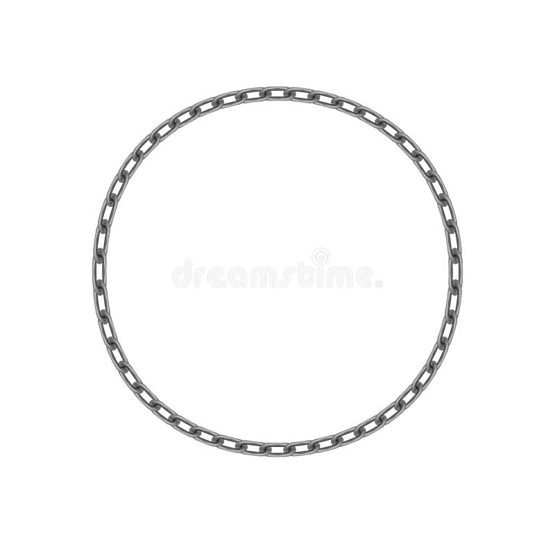 Circle from Chain. Empty Round Decoration Connections Stock ...