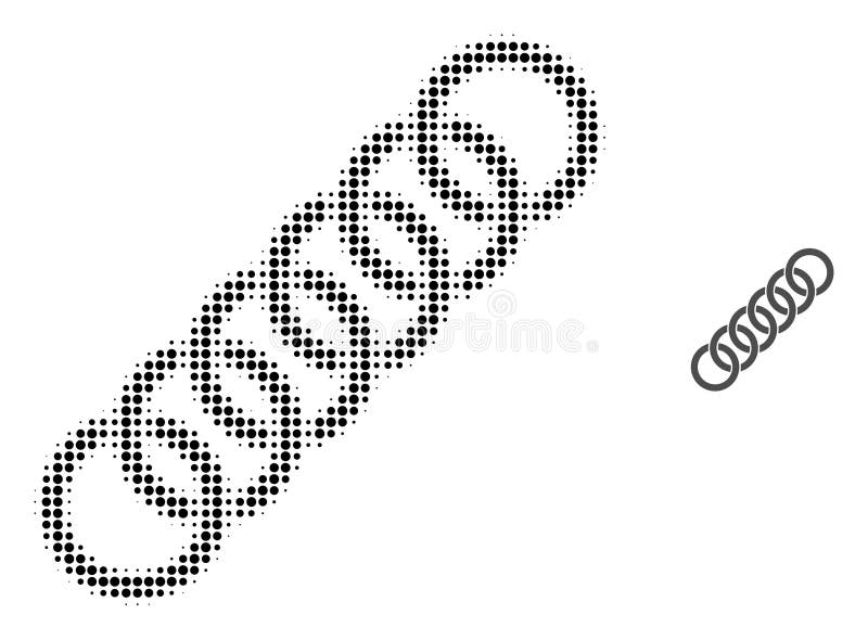 Circle Chain Halftone Dot Icon Stock Vector - Illustration of integrity ...