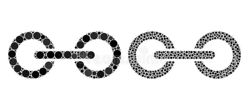 Dotted Chain Mosaic of Circles with Other Icons Stock Vector ...