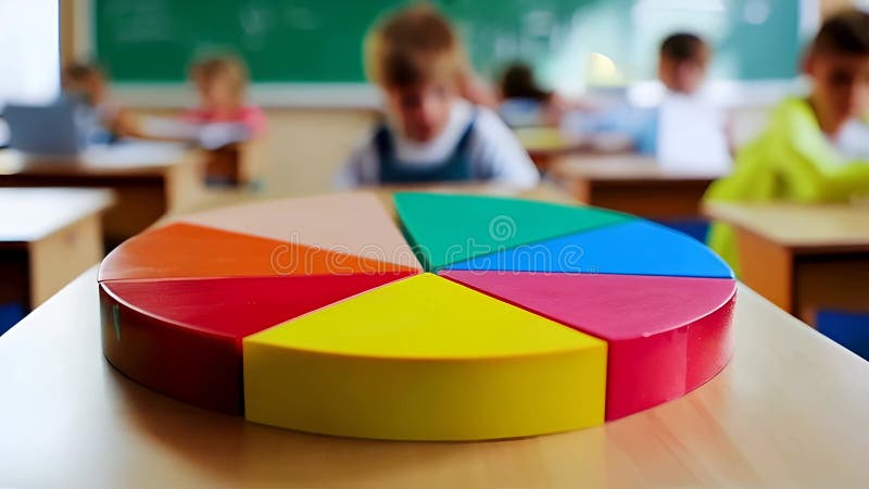 A Circle Chart . the Background is a Classroom Atmosphere Stock Footage ...