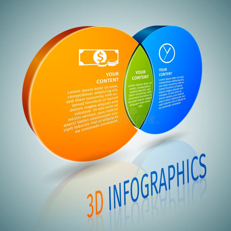 Circle Chart 3d Infographics Stock Vector - Illustration of header ...