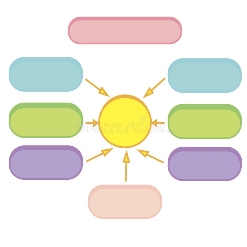 Circle Chart in Different Colors with Empty Stock Illustration ...