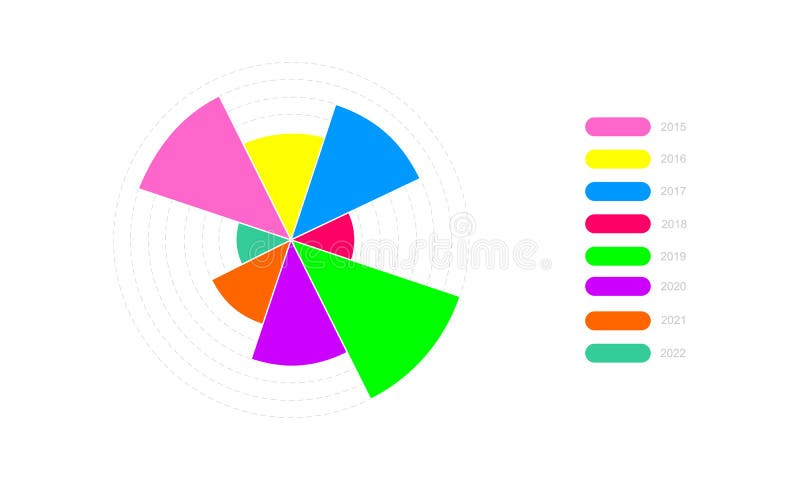 Circle Chart Example. Wheel Diagram with 8 Colorful Segments of ...