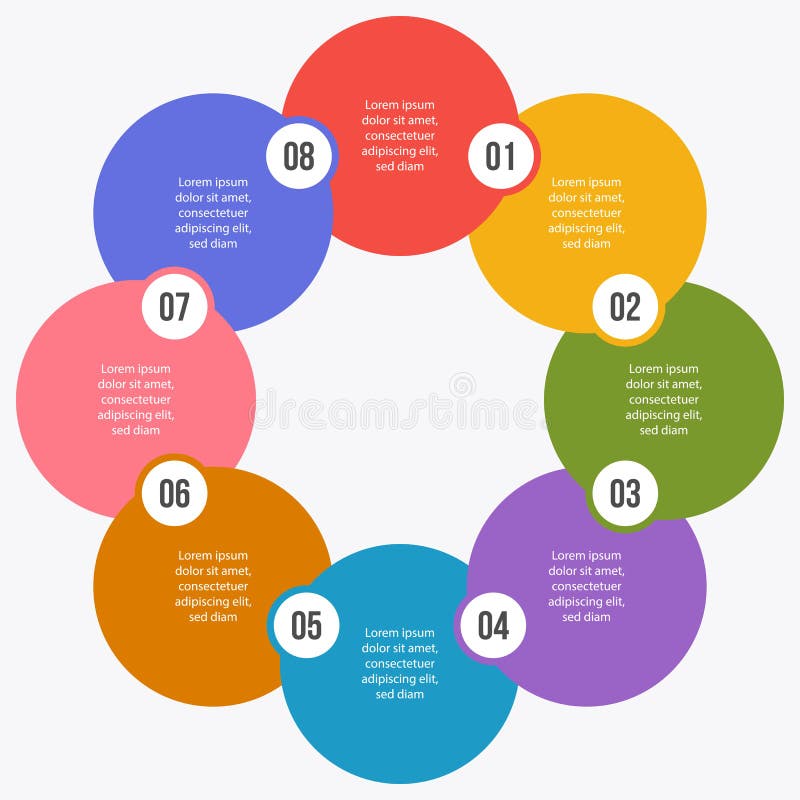 Circle Chart, Circle Infographic or Circular Diagram Stock Vector ...