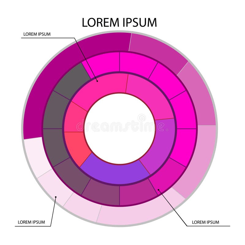 Circle Chart Infographic Template with Many Options Stock Vector ...