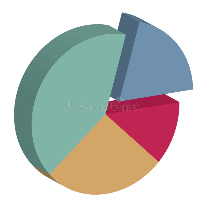 Circle Chart Isometric Vector Isolated Icon Which Can Easily Modify or ...