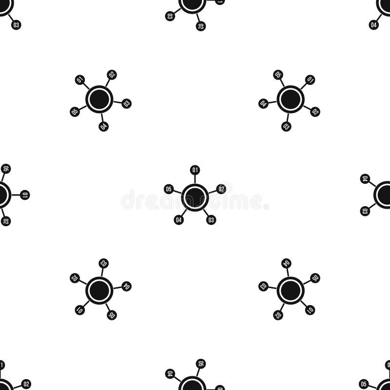 Circle Chart with Numbers Pattern Seamless Black Stock Vector ...