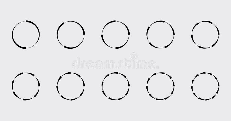 Circle Chart Section Segments Set Vector Diagram Segments Pie Template ...