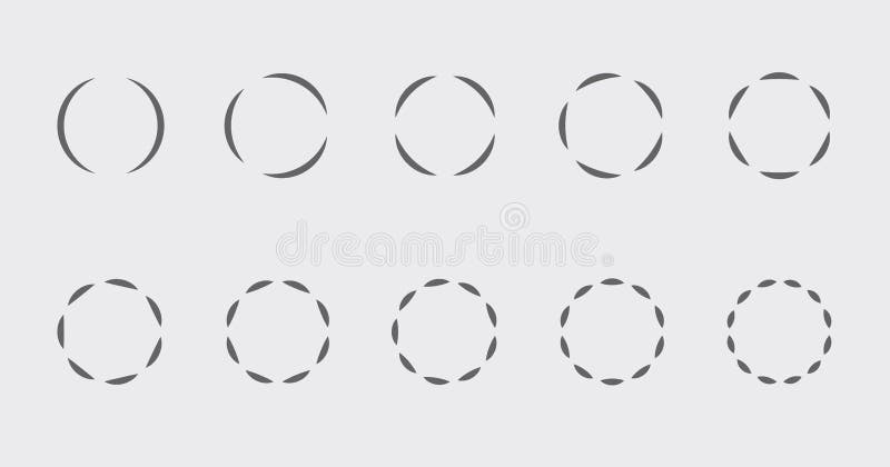 Circle Chart Section Segments Set Vector Diagram Segments Pie Template ...