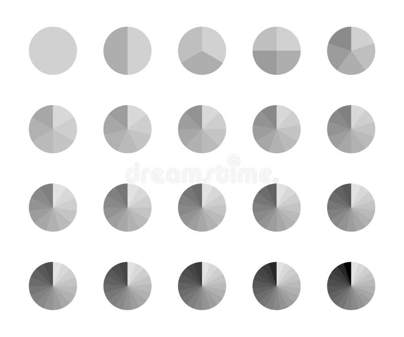 Circle Section Chart. Pie Diagram Divided into Pieces. Vector ...