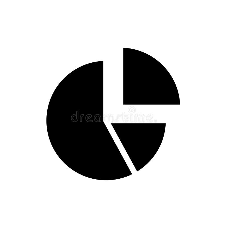 Circle Chart Symbol Flat Black Line Icon, Vector Illustration Stock ...