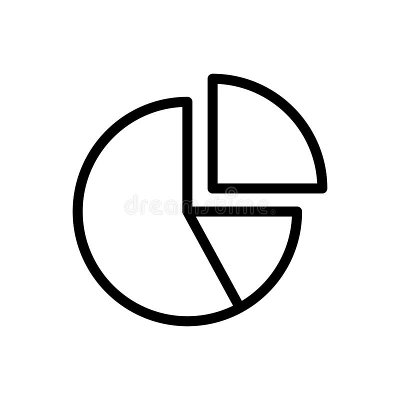 Circle Chart Symbol Line Icon, Vector Illustration Stock Vector ...