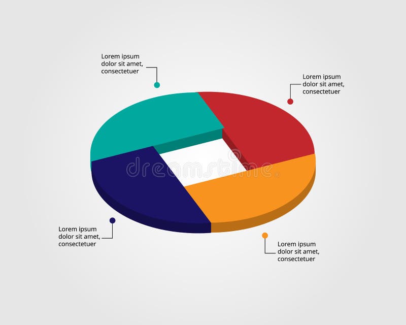Circle Chart Template for Infographic for Presentation for 4 Element ...
