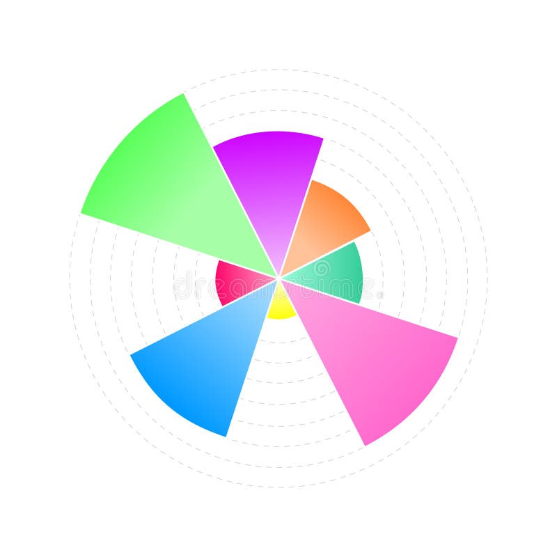 Circle Chart Template. Wheel Diagram with 8 Colorful Segments of ...