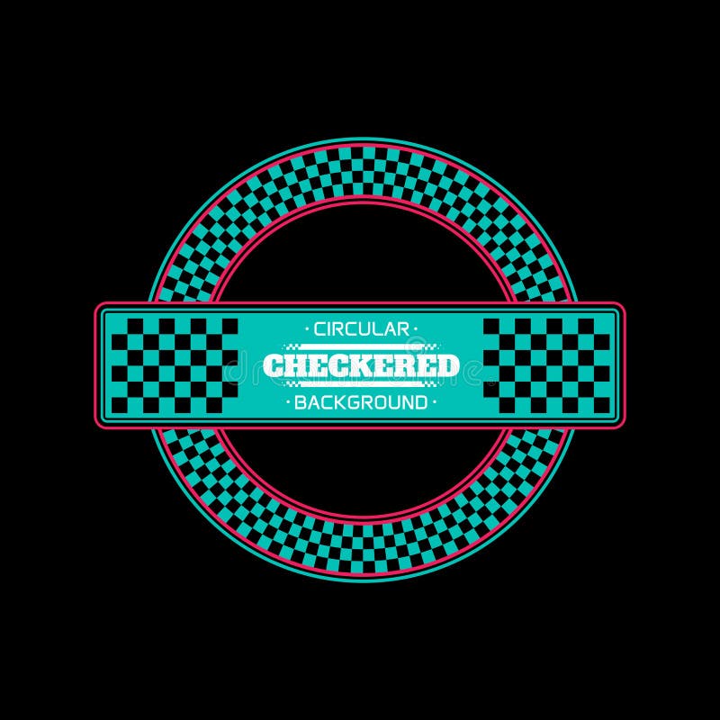 Circle Checkered Race Label Stock Illustration - Illustration of ...