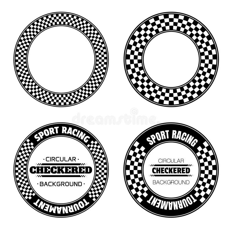 Circle Checkered Text Labels Stock Vector - Illustration of retro, icon ...