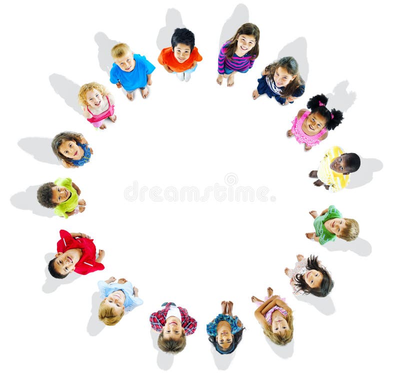 Circle of Cheerful Children Playing Stock Image - Image of group ...