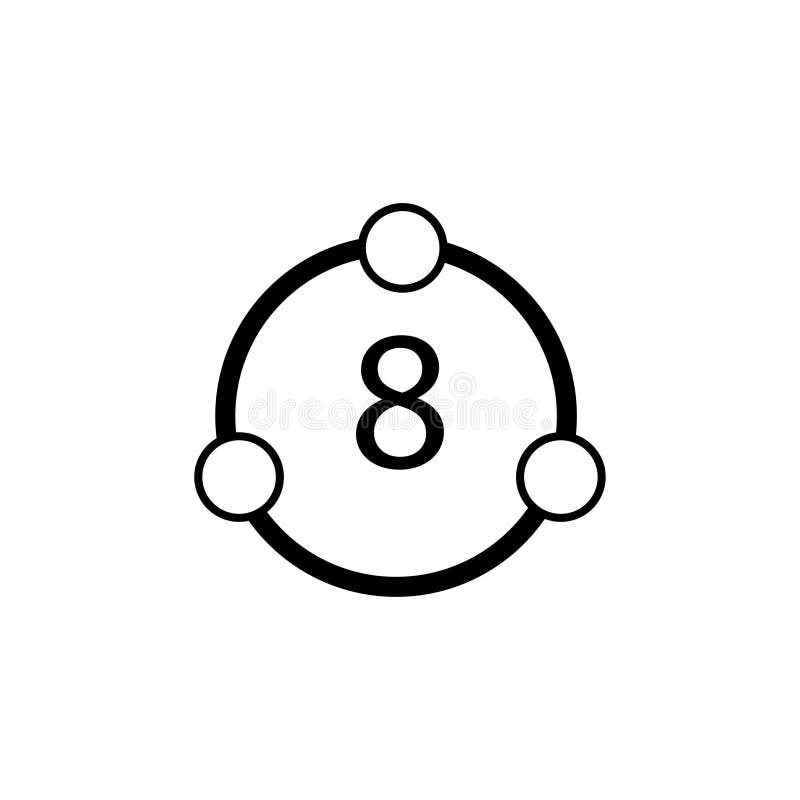 Circle and Circles and Number Eight Inside Sign Eps Ten Stock Vector ...